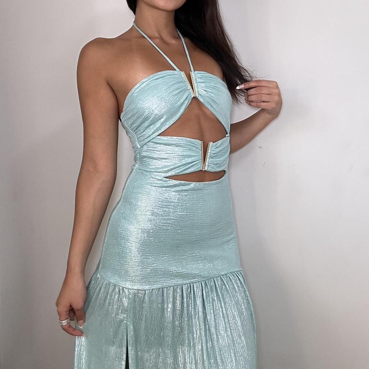 REPOP REVOLVE LINE AND DOT Turquoise aqua maxi... | Depop