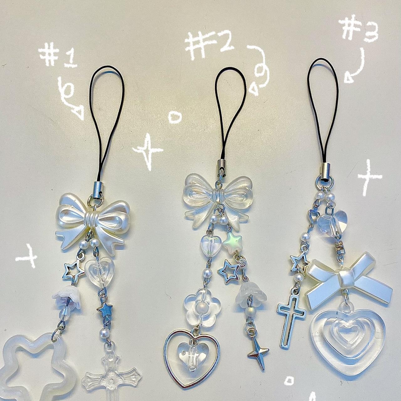 White matching phone charms!♡︎ message me about... - Depop