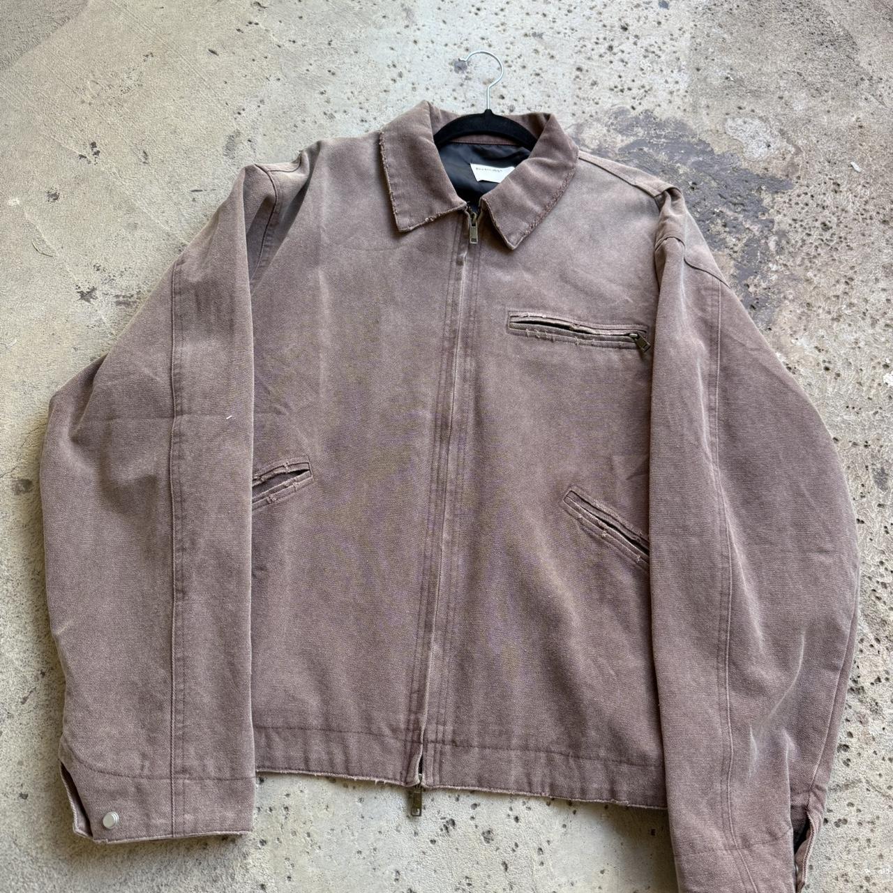 Brown Canvas Workwear Sample Jacket XL - Depop