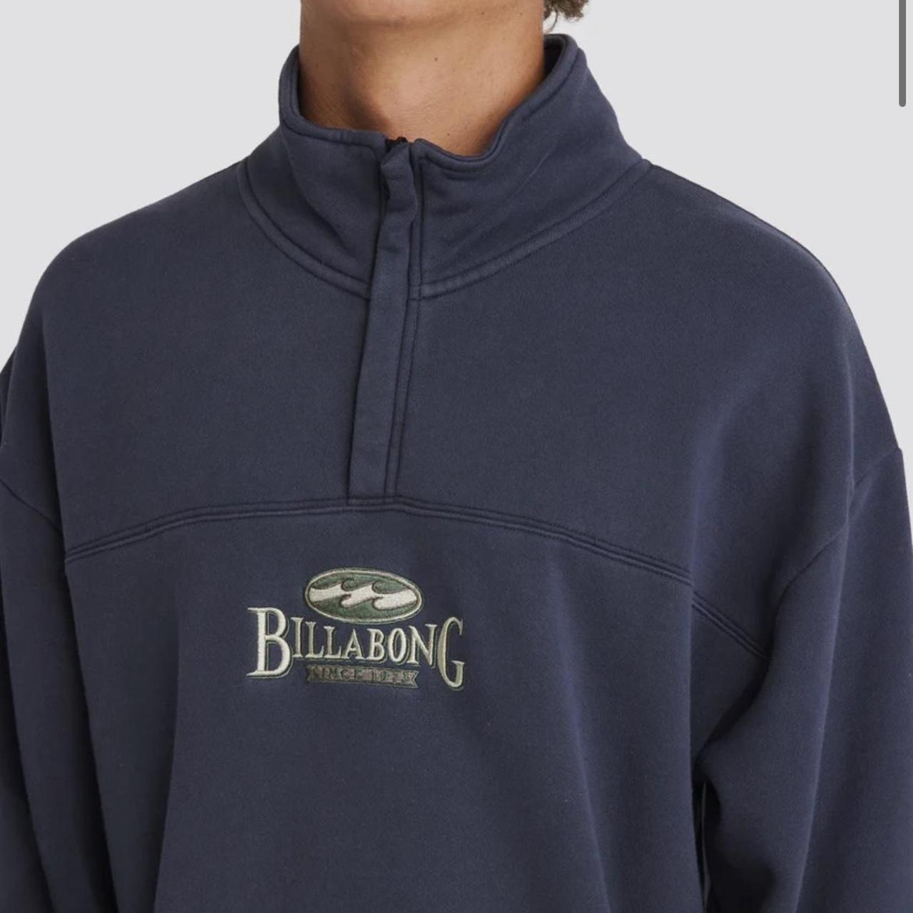 Navy Billabong quarter zip (model is wearing... | Depop