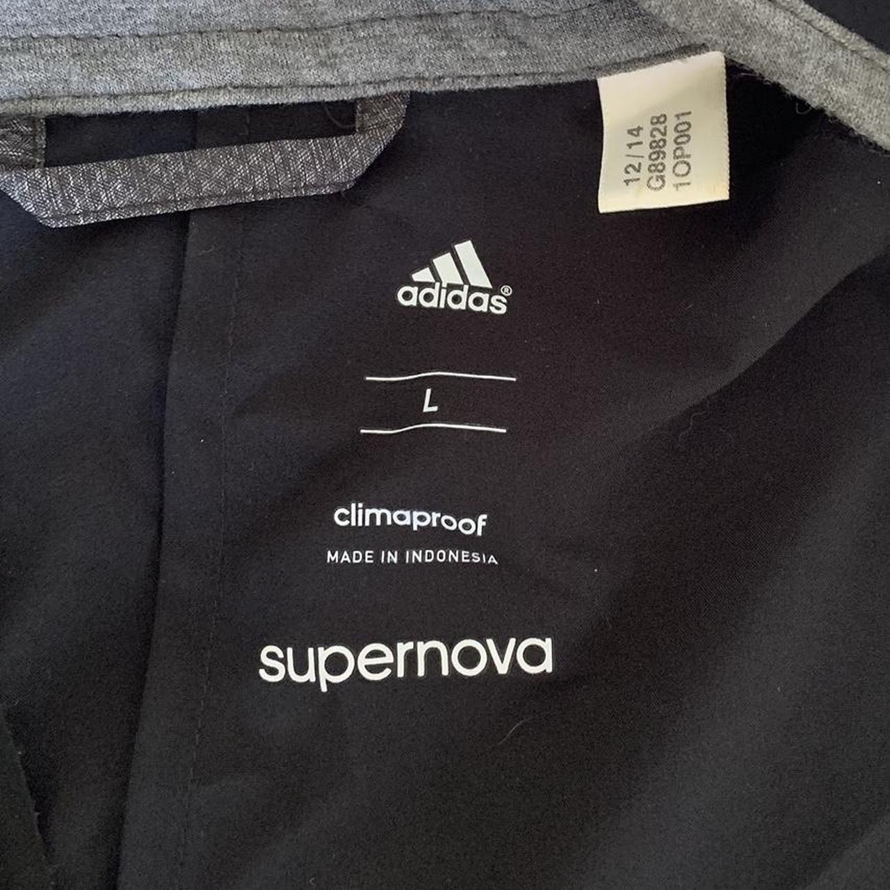 Vintage black and grey Adidas spray jacket Men’s... - Depop