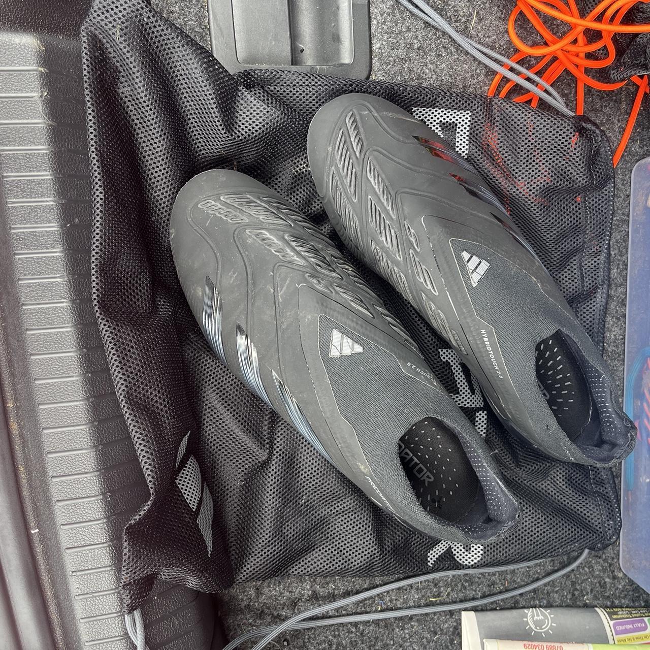 New adidas predator, all black colourway, worn once... - Depop
