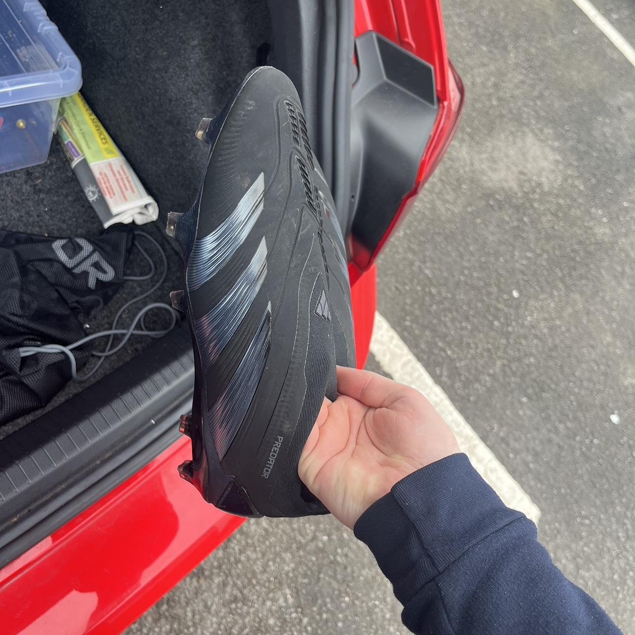New adidas predator, all black colourway, worn once... - Depop