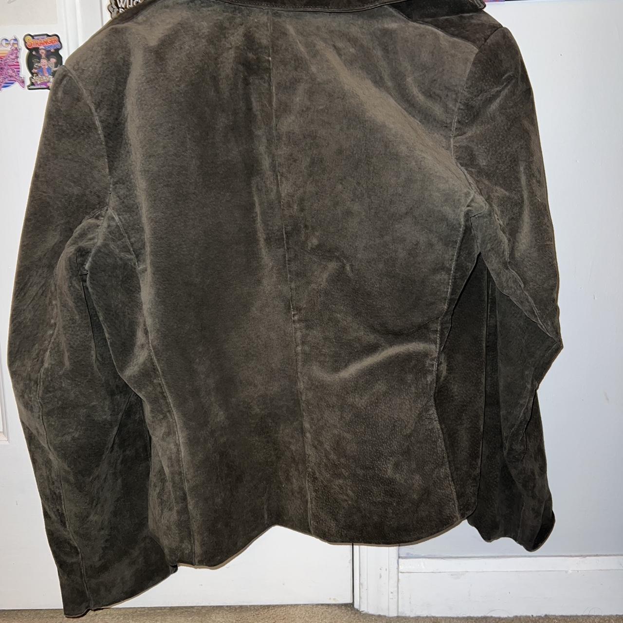 Oversized green suede jacket Policies: -No returns... - Depop