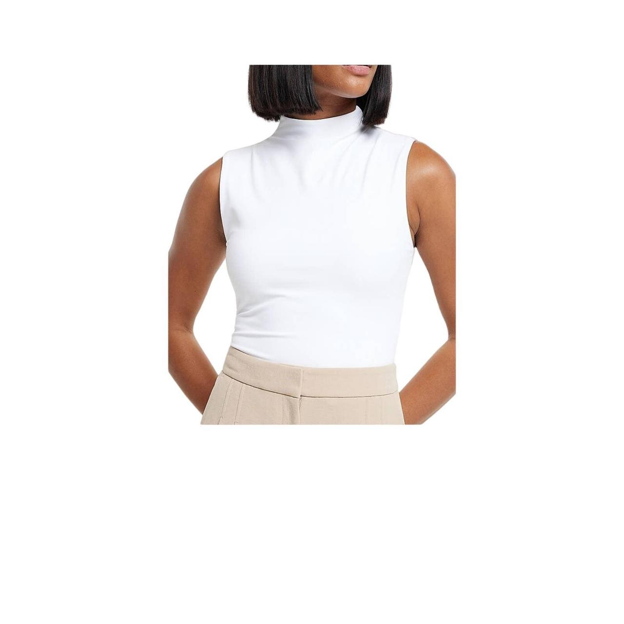 Express Body Contour Matte Mock Neck Cropped... - Depop