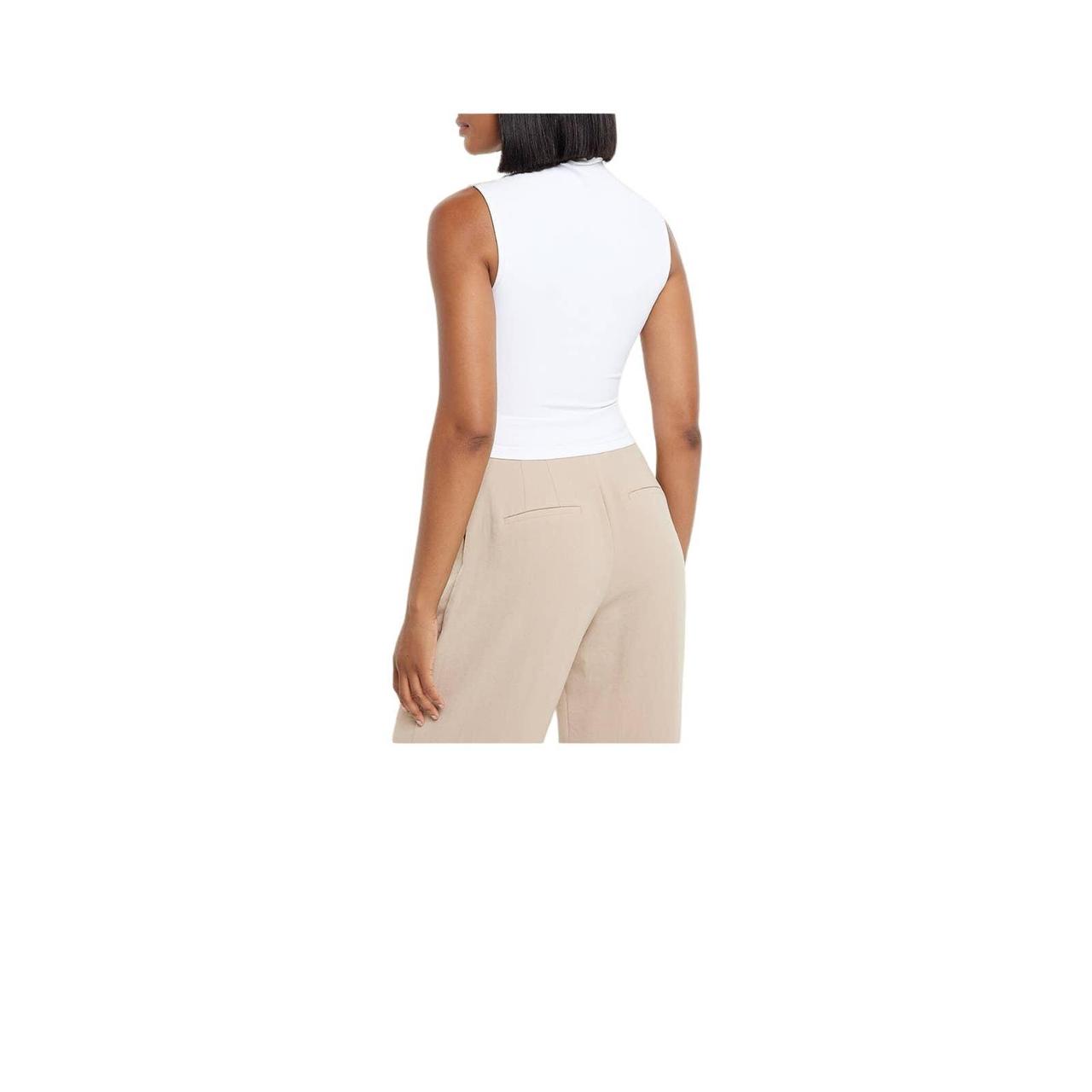 Express Body Contour Matte Mock Neck Cropped... - Depop