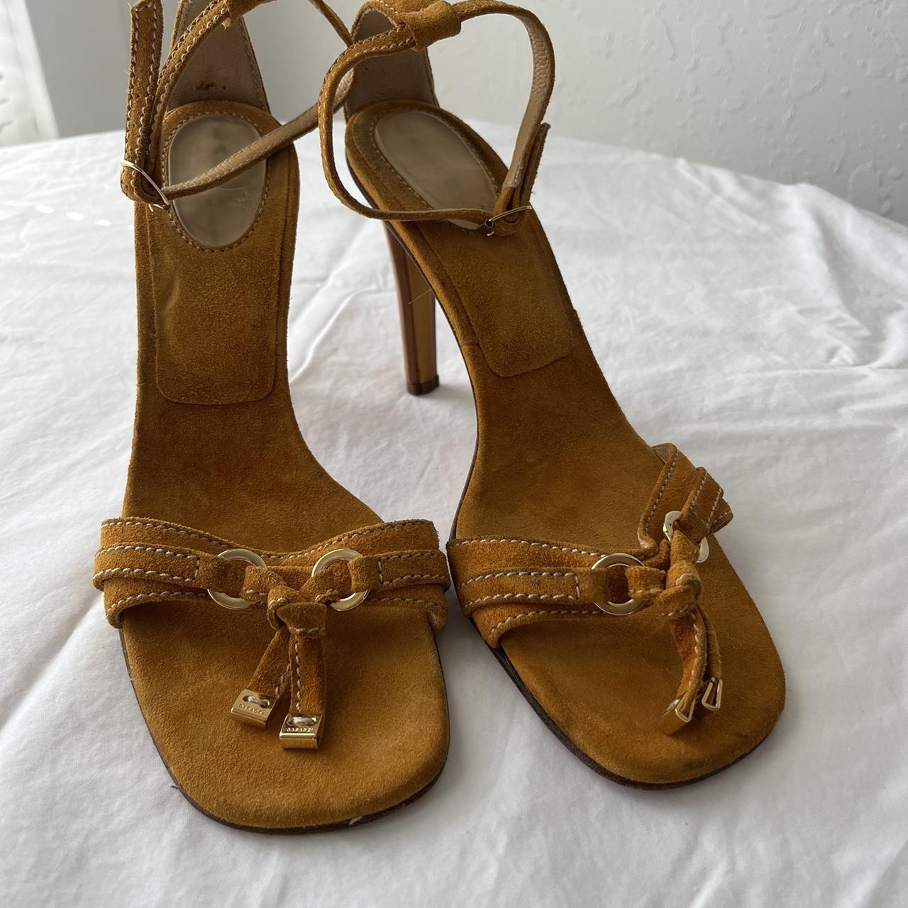 Casadei Women's Yellow Courts | Depop