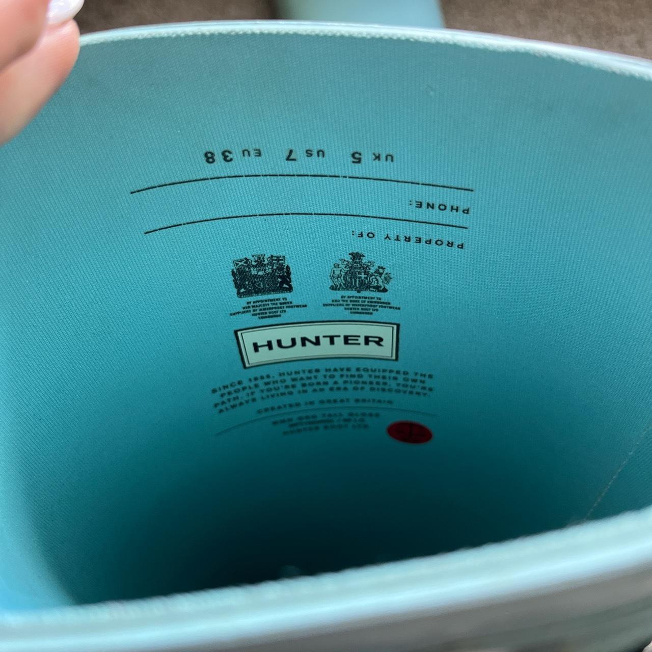 Tiffany Blue Hunter Boots Size 7 Used but still... - Depop