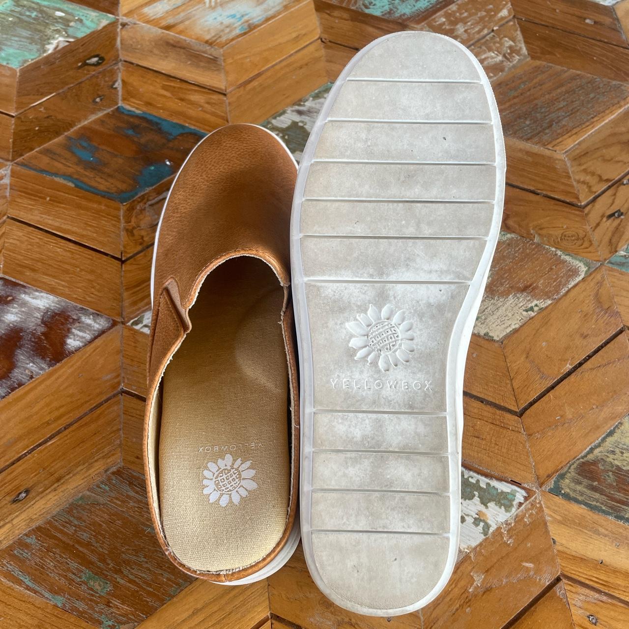 Yellow Box Women's Tan Clogs | Depop