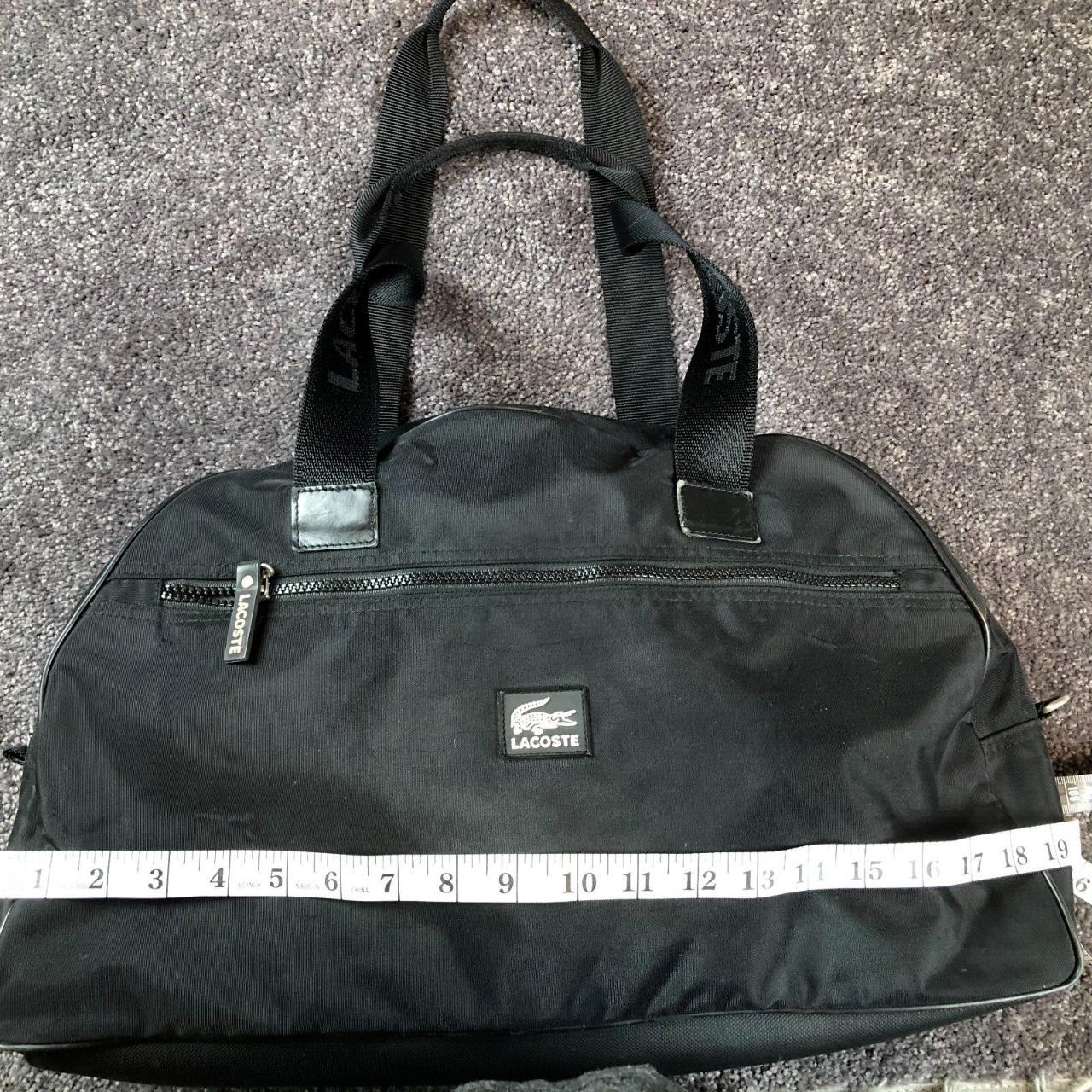 Lacoste Sport Black Duffle Gym Bag Weekender Travel... - Depop