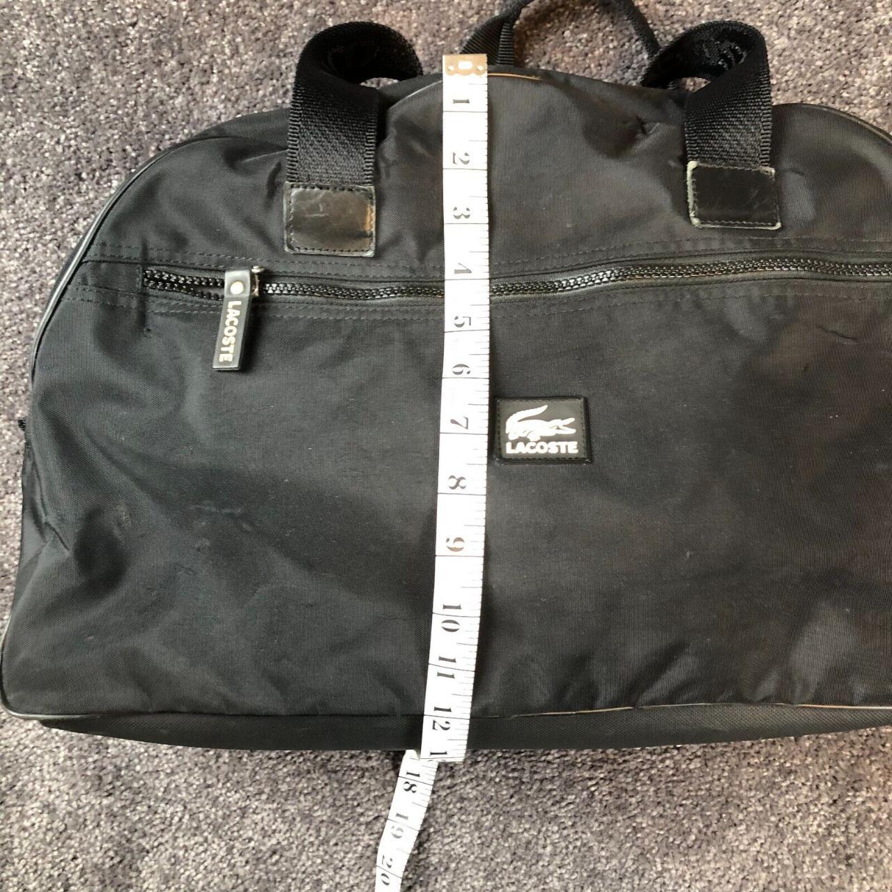 Lacoste Sport Black Duffle Gym Bag Weekender Travel... - Depop