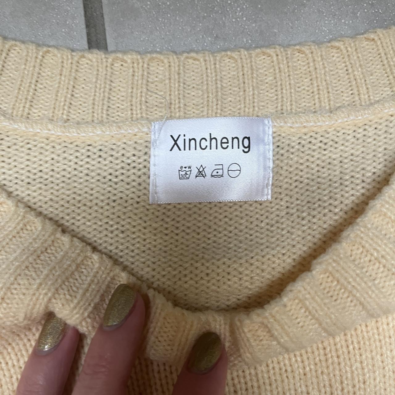 Pastel yellow knit sweater Only worn for a costume,... | Depop