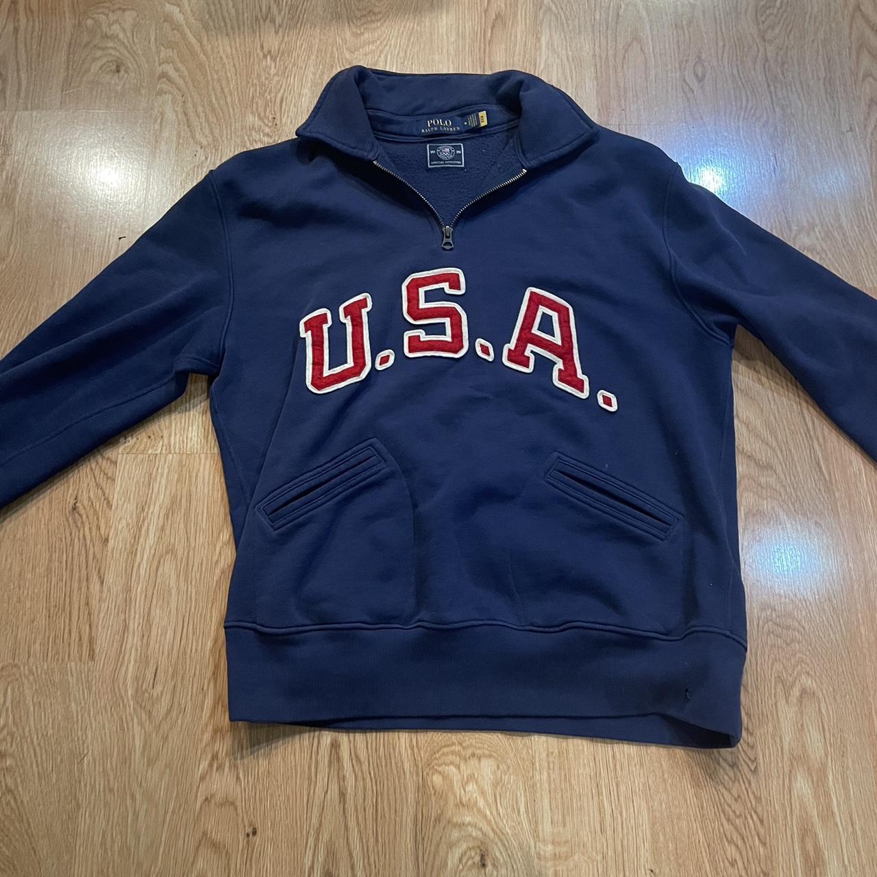 Polo Ralph Lauren Zip up (Quarter zip) USA olympic... - Depop