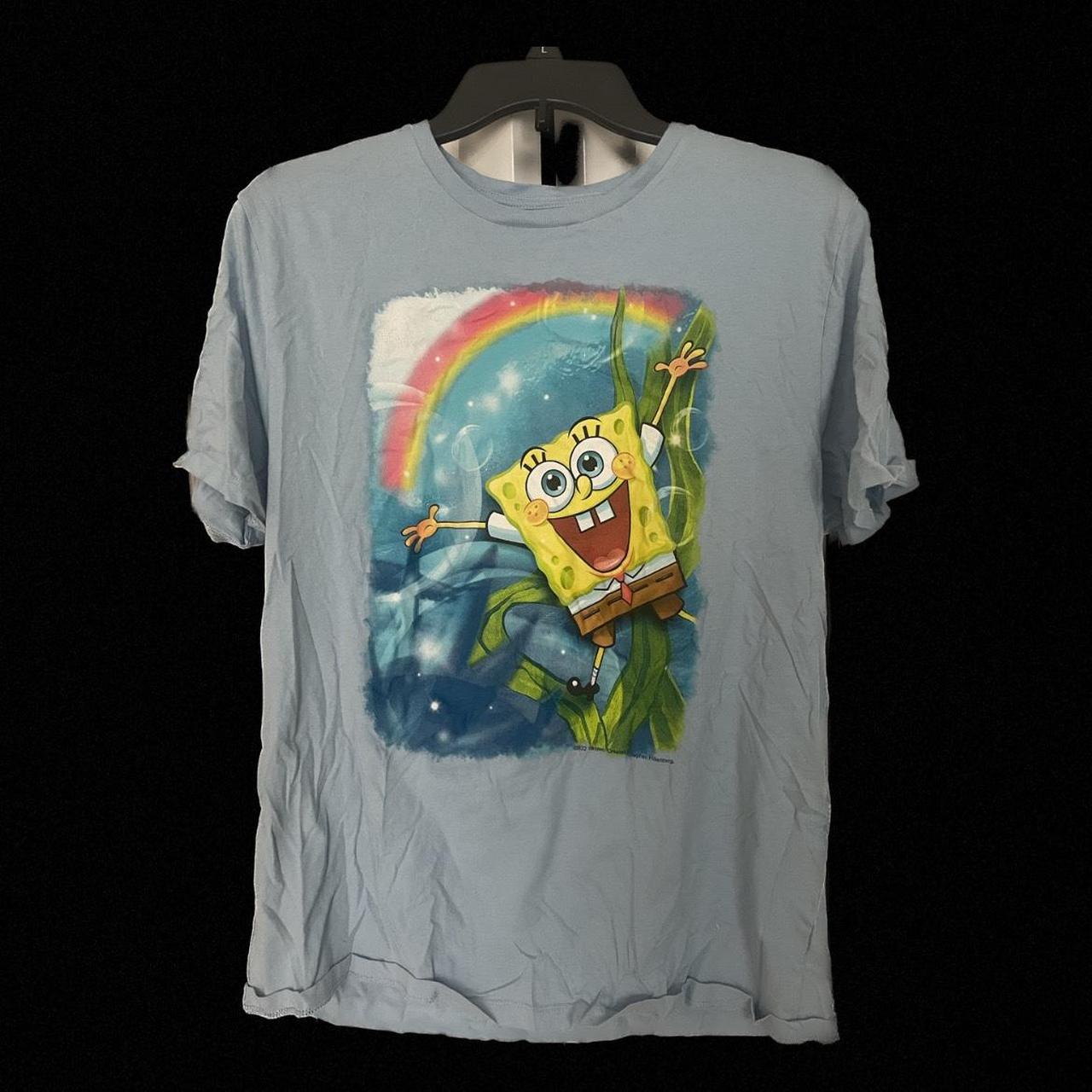 Old Navy Spongebob baby blue t-shirt - men’s size large - Depop
