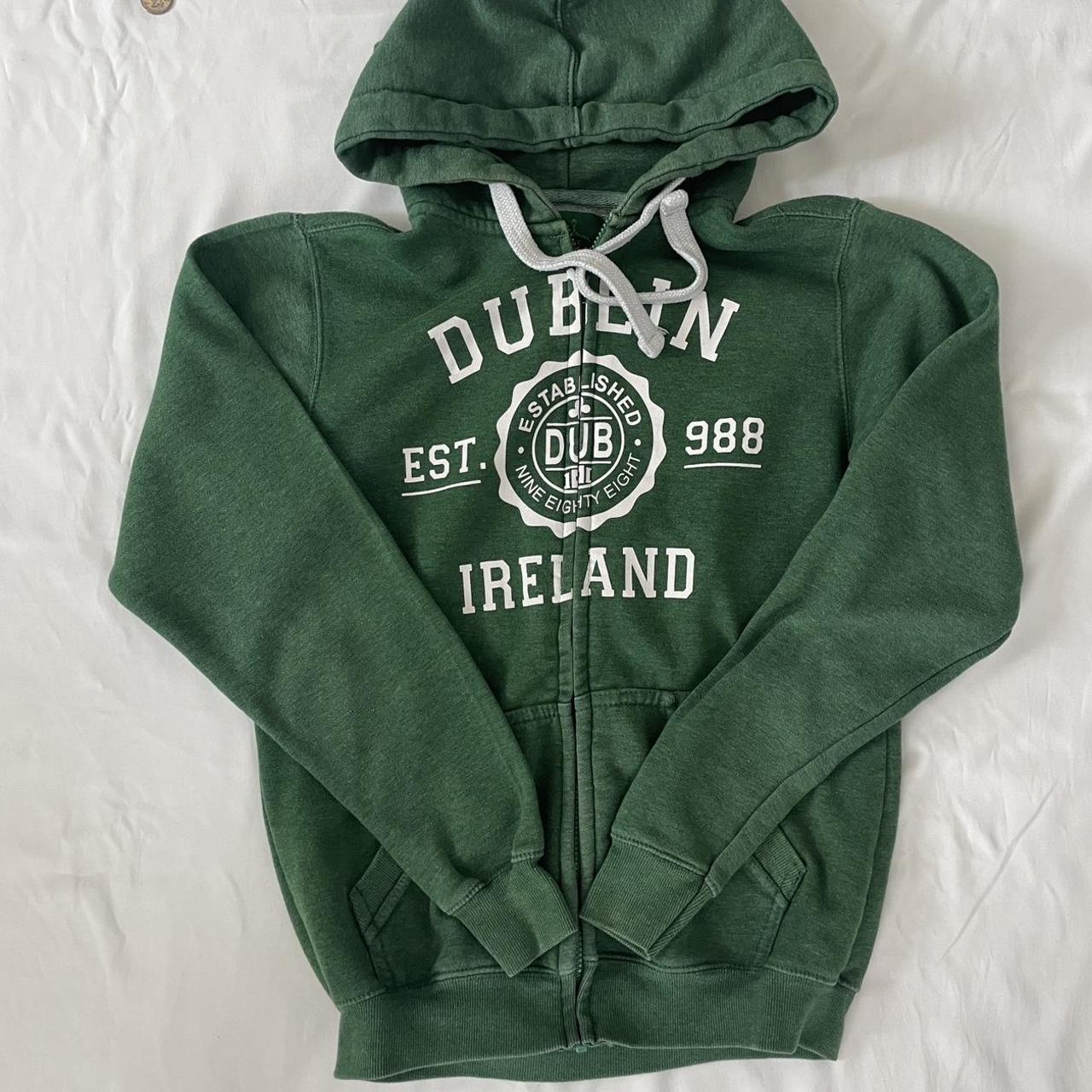Vintage Dublin Ireland Zip Hoodie -tagged M, can fit... - Depop