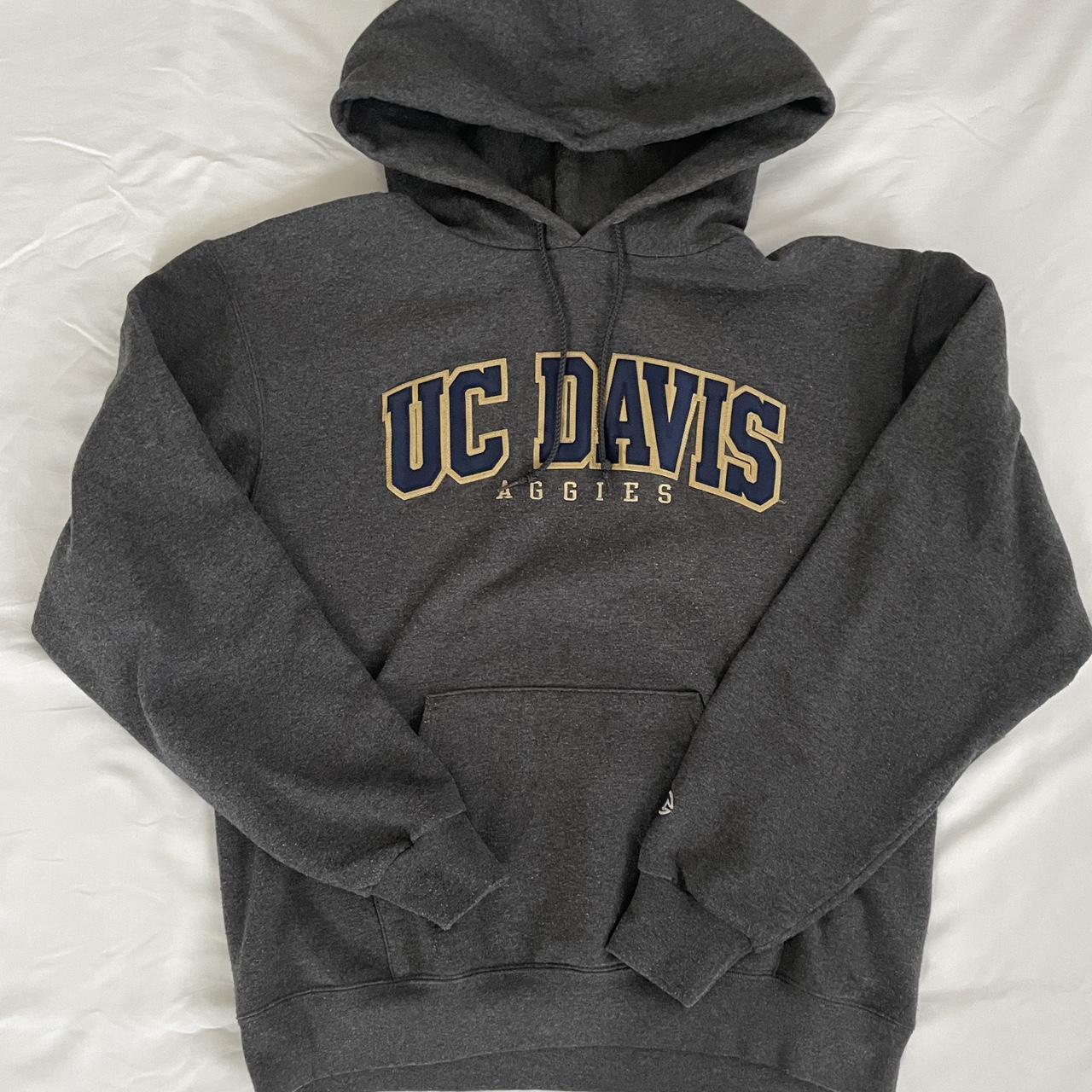 Vintage UC Davis Aggies Hoodie -champion tag size... - Depop