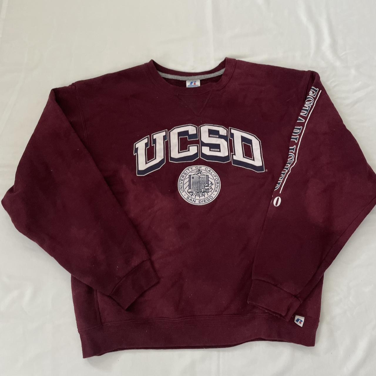 Vintage Russell Athletic UCSD Crewneck -sun... - Depop