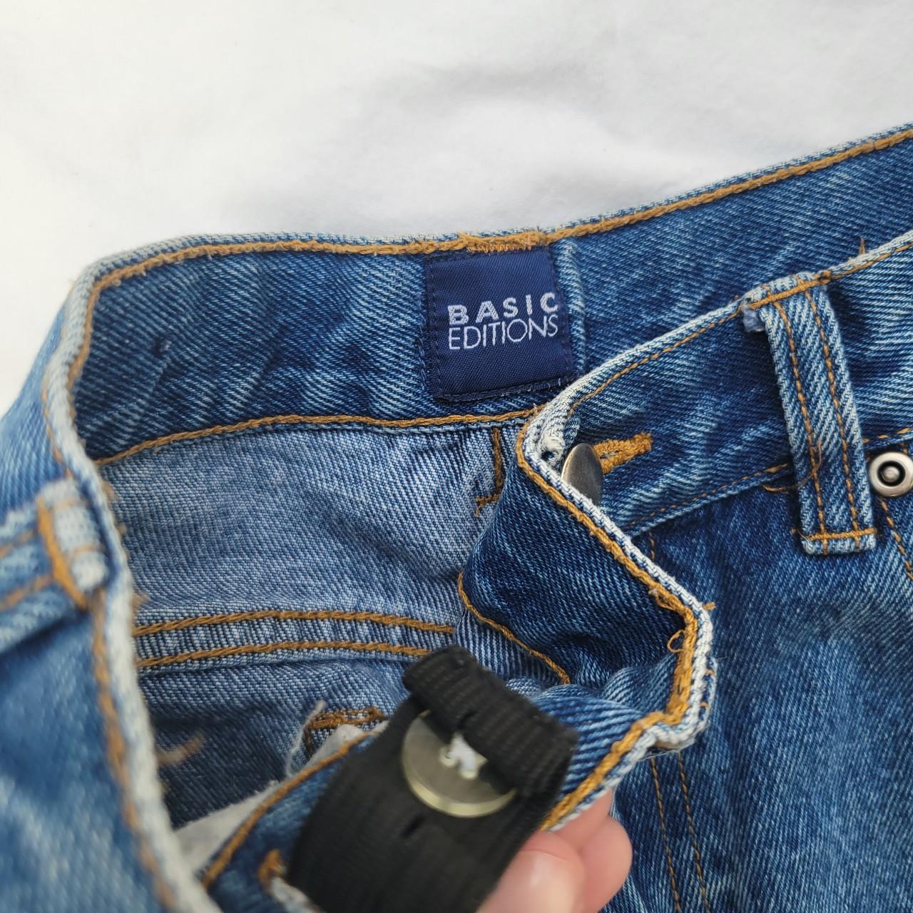 Basic Editions Women's Blue and Navy Jeans | Depop