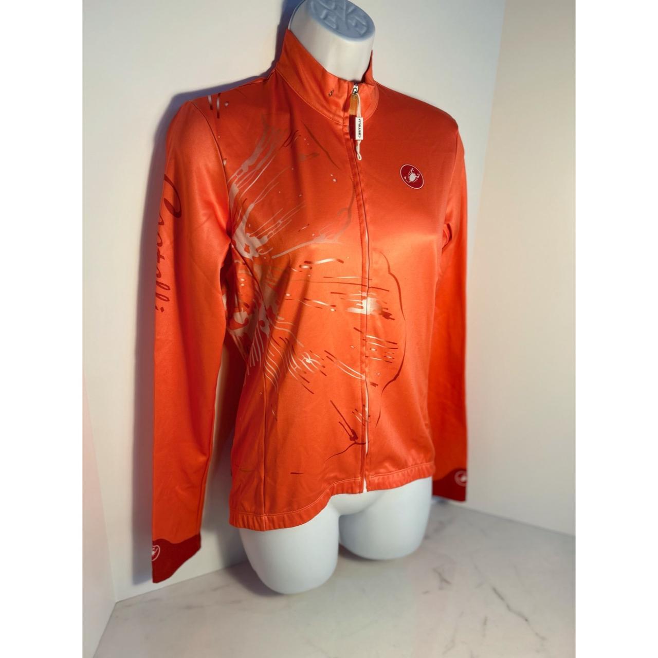 Beautiful orange, full zip Castelli biking jersey 3... - Depop
