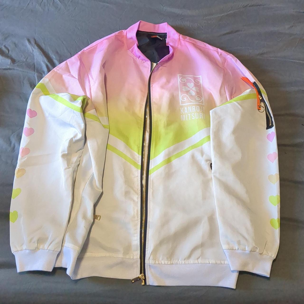 Women's White and Pink Jacket | Depop