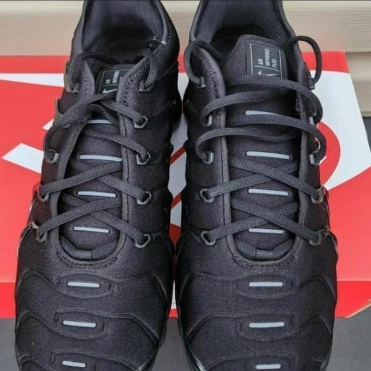 Nike air max vapormax plus airmax triple black men... | Depop