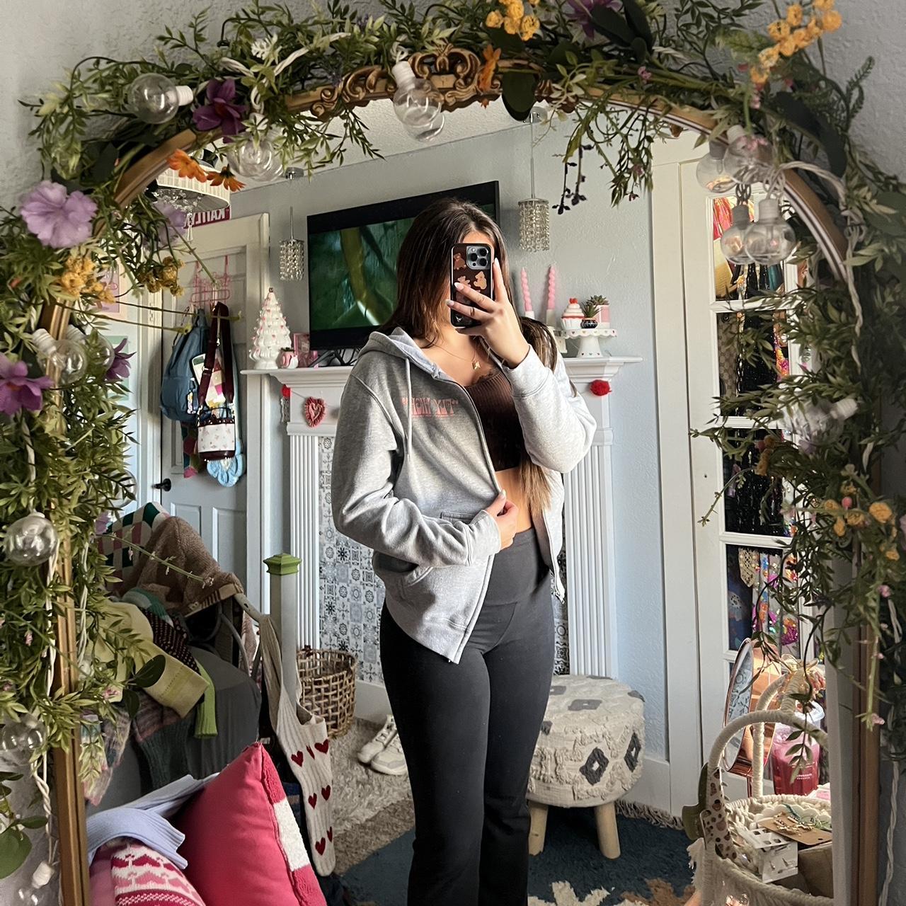 fanjoy gray zip up jacket • perfect condition •... - Depop