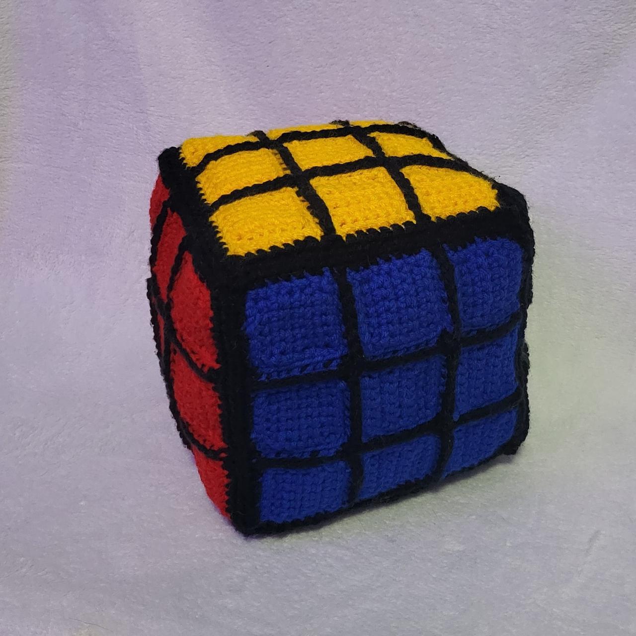 Crochet Rubik's Cube 8in Plush 100% handmade by me... - Depop
