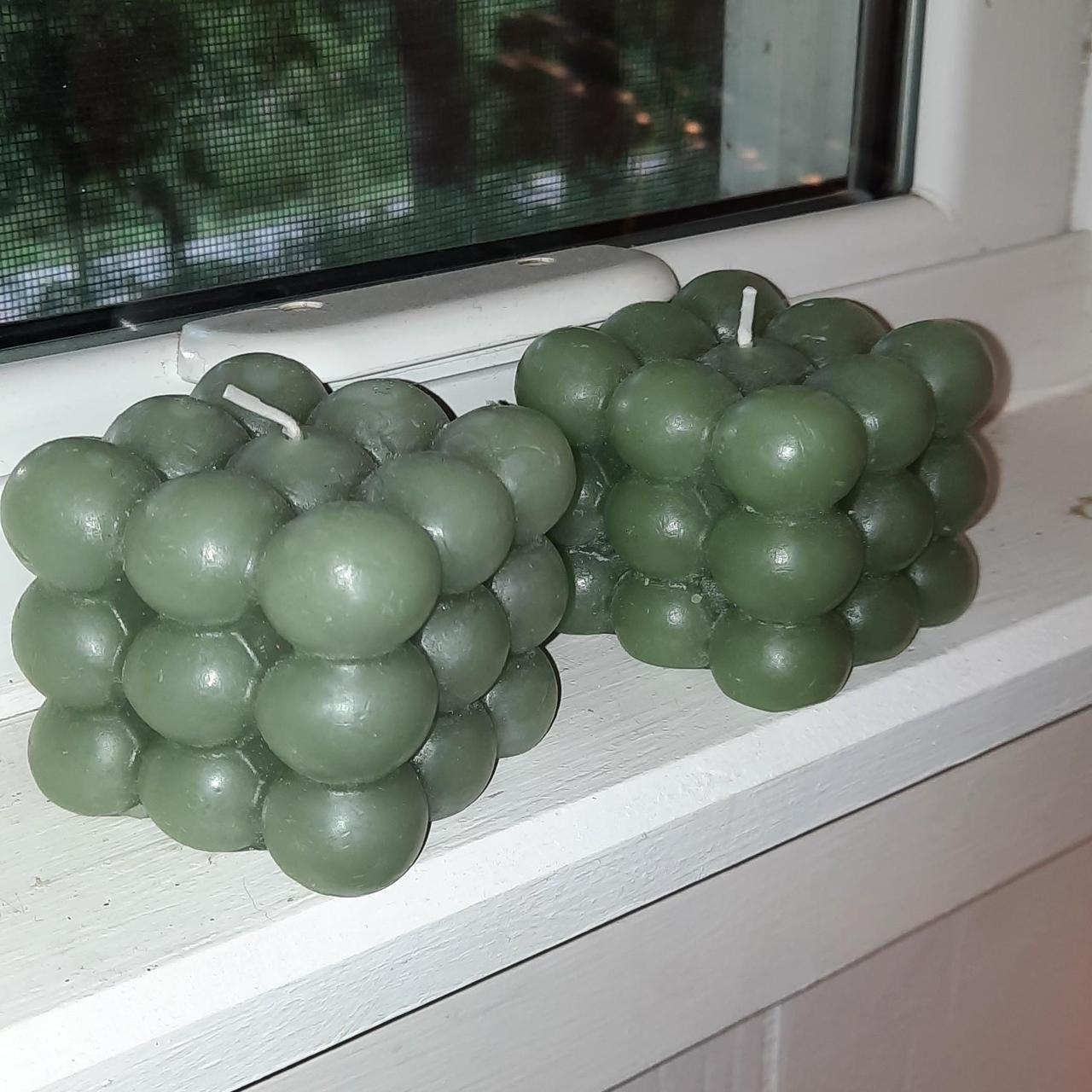 Bubble candle sage green target LOT OF 2 Super... - Depop