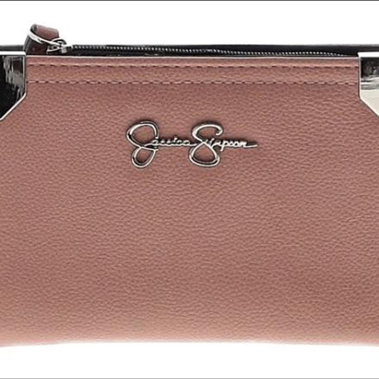 Jessica Simpson leather trifold wallet with ID... - Depop