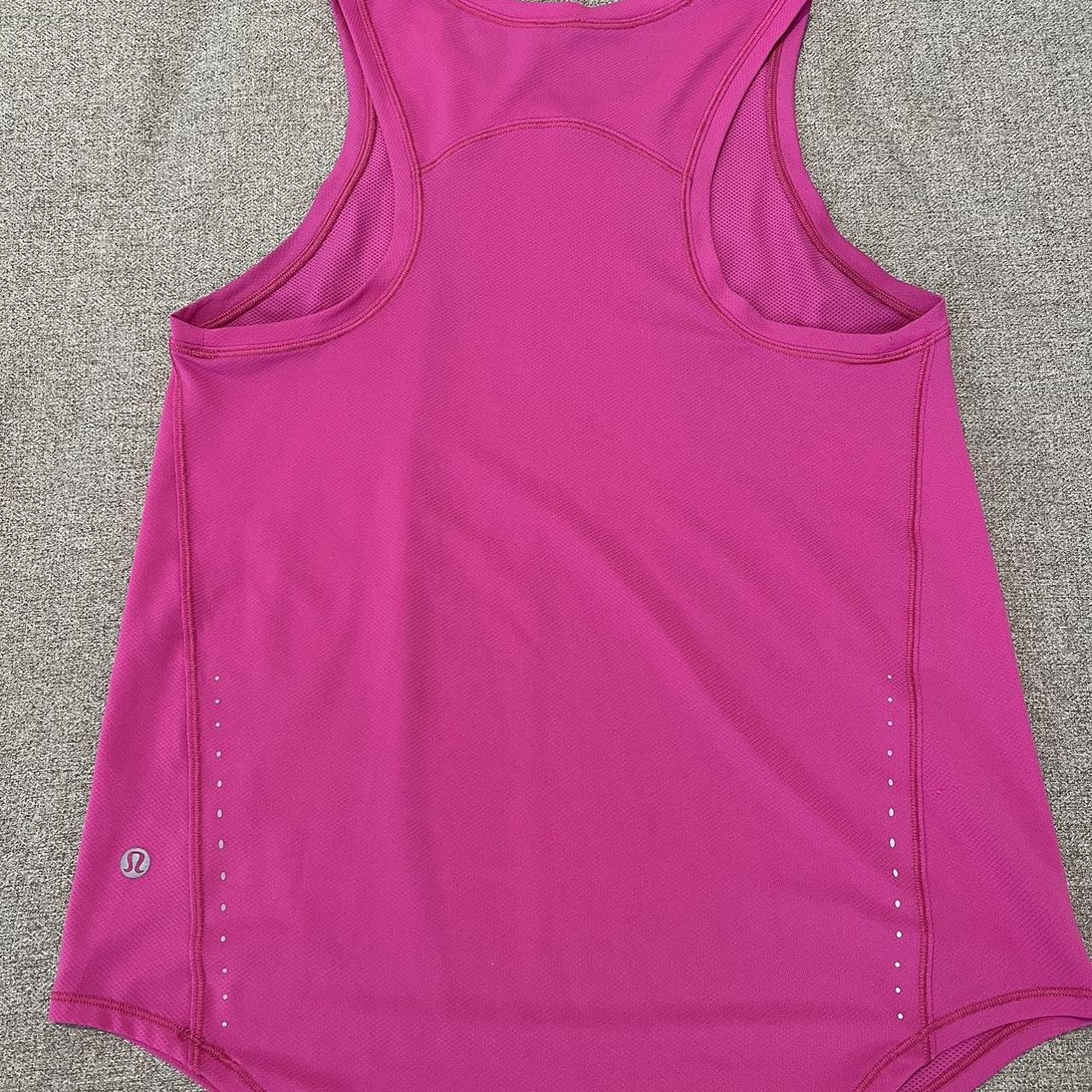 sonic pink lululemon tank! size 4. #lululemon... - Depop