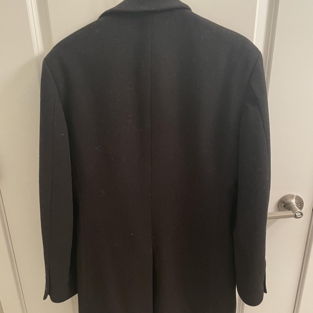 Calvin Klein Wool Blend Overcoat, Black Good... - Depop
