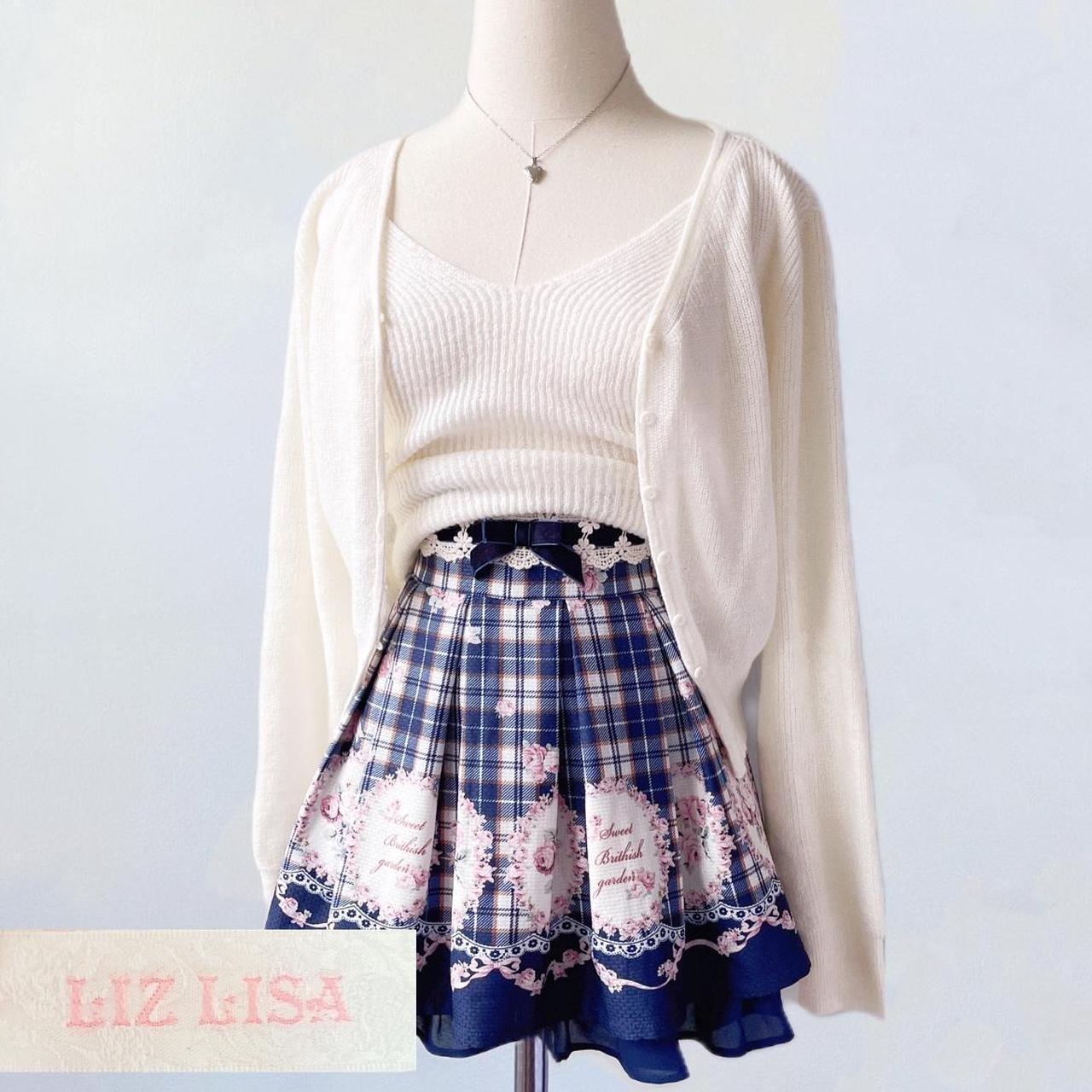 Liz Lisa angelic lace ribbon pleated mini skirt... - Depop