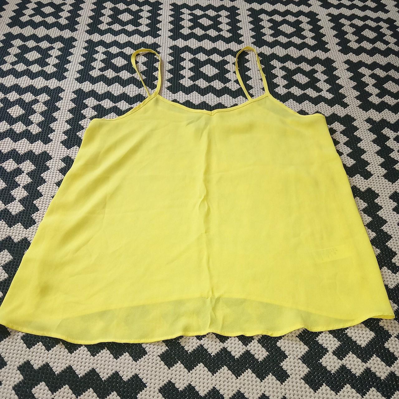 Bright Yellow Summery Cami Top Topshop UK Size 8 - Depop