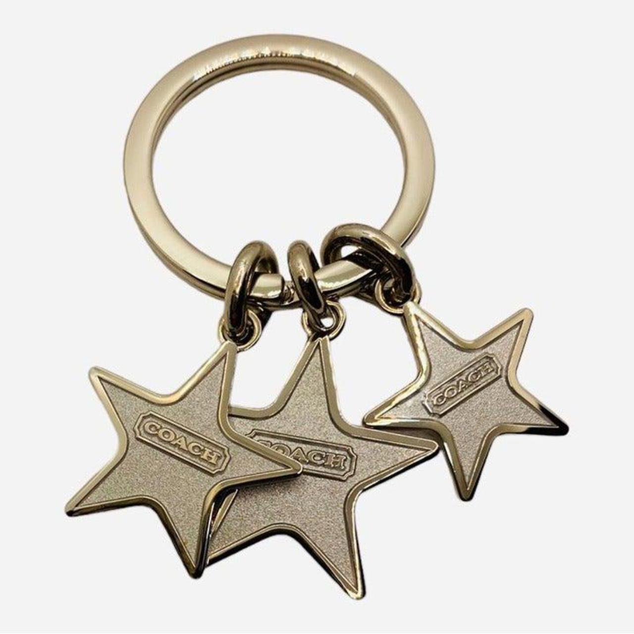Coach Triple Silver Sparkling Star Keychain NWOT! - Depop