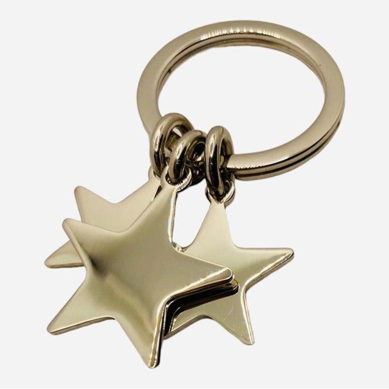 Coach Triple Silver Sparkling Star Keychain NWOT! - Depop