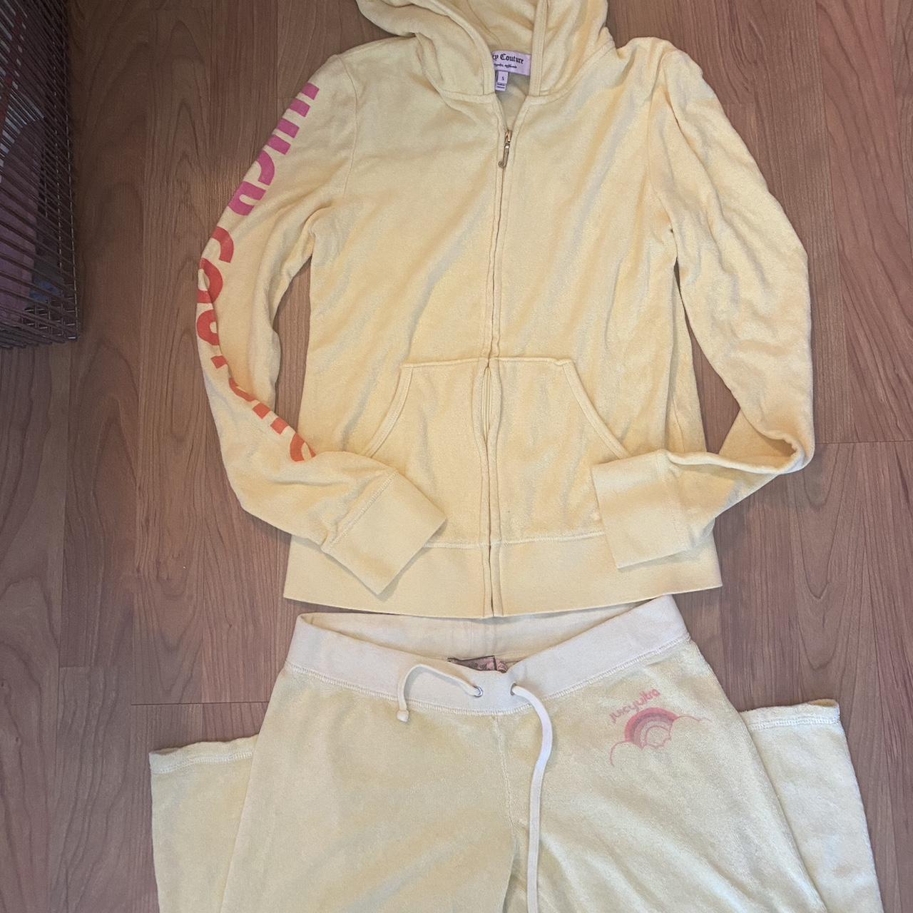 Juicy couture yellow rainbow tracksuit, I’ll update... - Depop