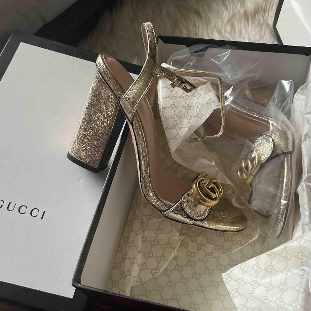 GG gold Marmount heels Comes with box and... - Depop