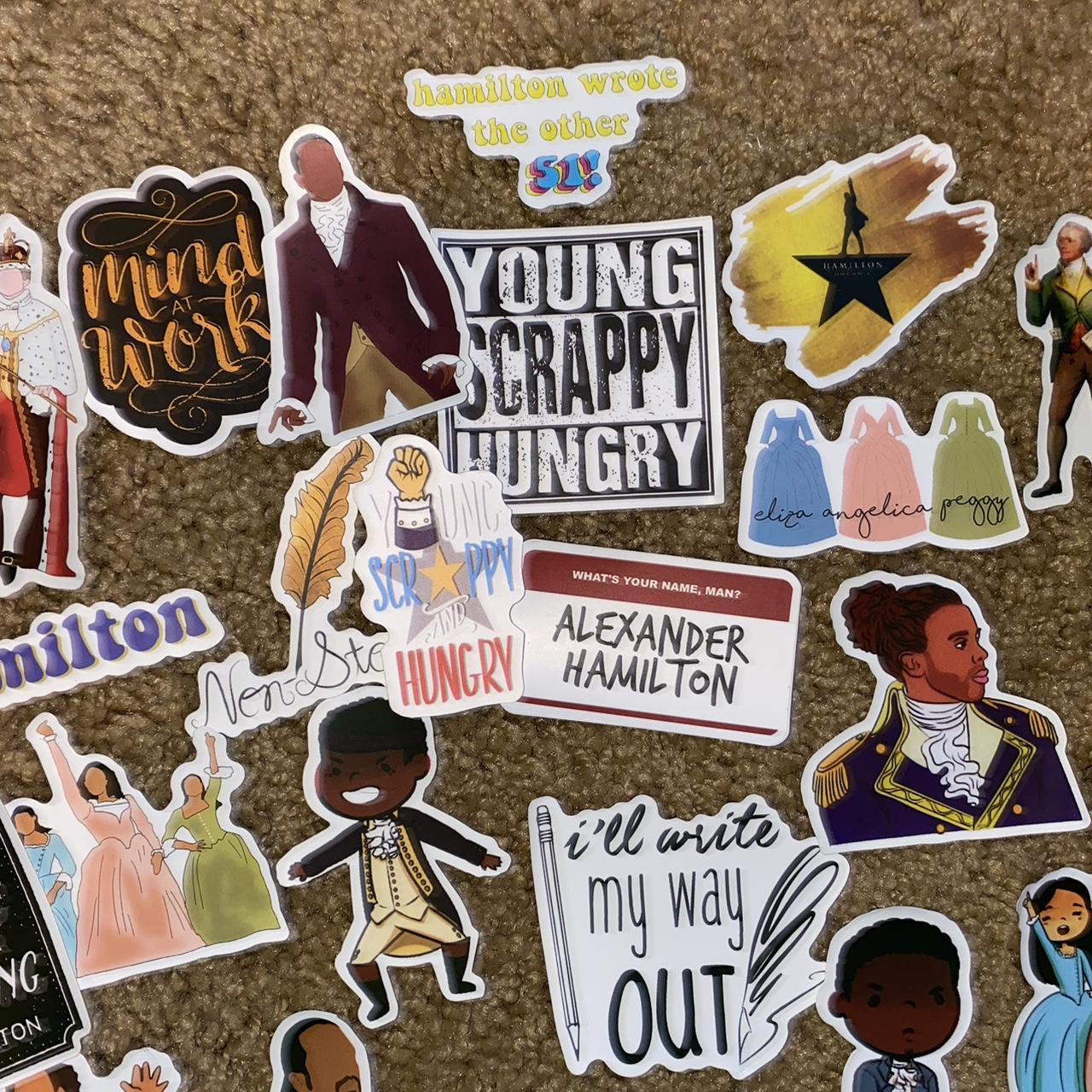 Hamilton stickers - 38 pieces - all of them for... - Depop