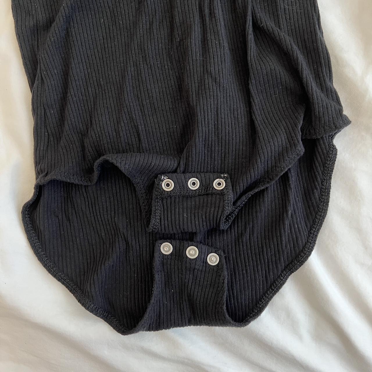 Ribbed lace-up bodysuit American Eagle Medium - Depop