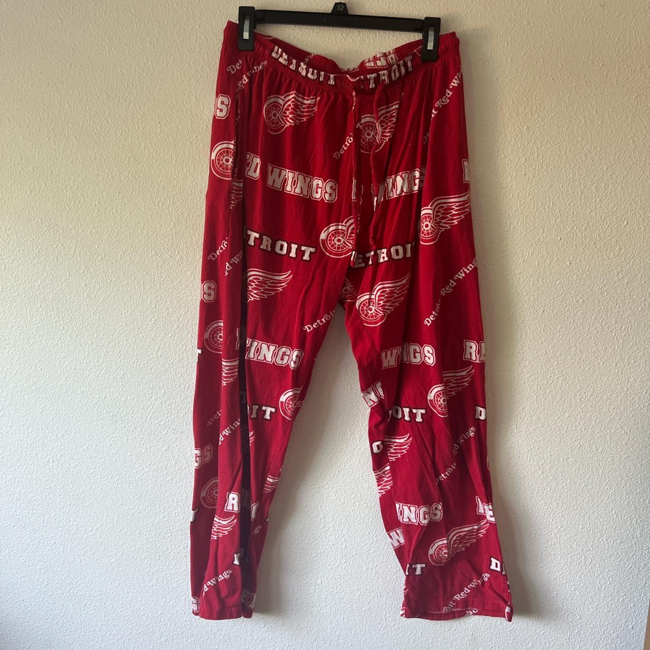 Detroit Red Wings pajama pants Unisex - Depop
