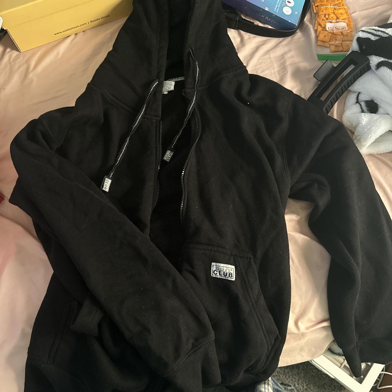 Black Pro Club heavy weight jacket #ProClub... - Depop