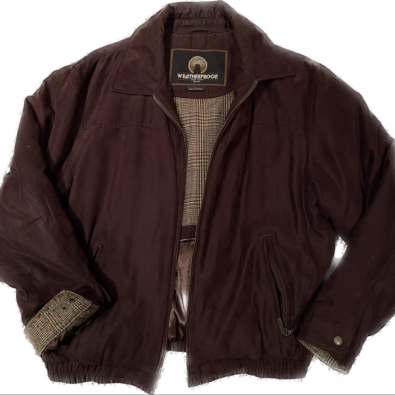 Weatherproof Garment Company Men's Brown Micro-Suede... - Depop