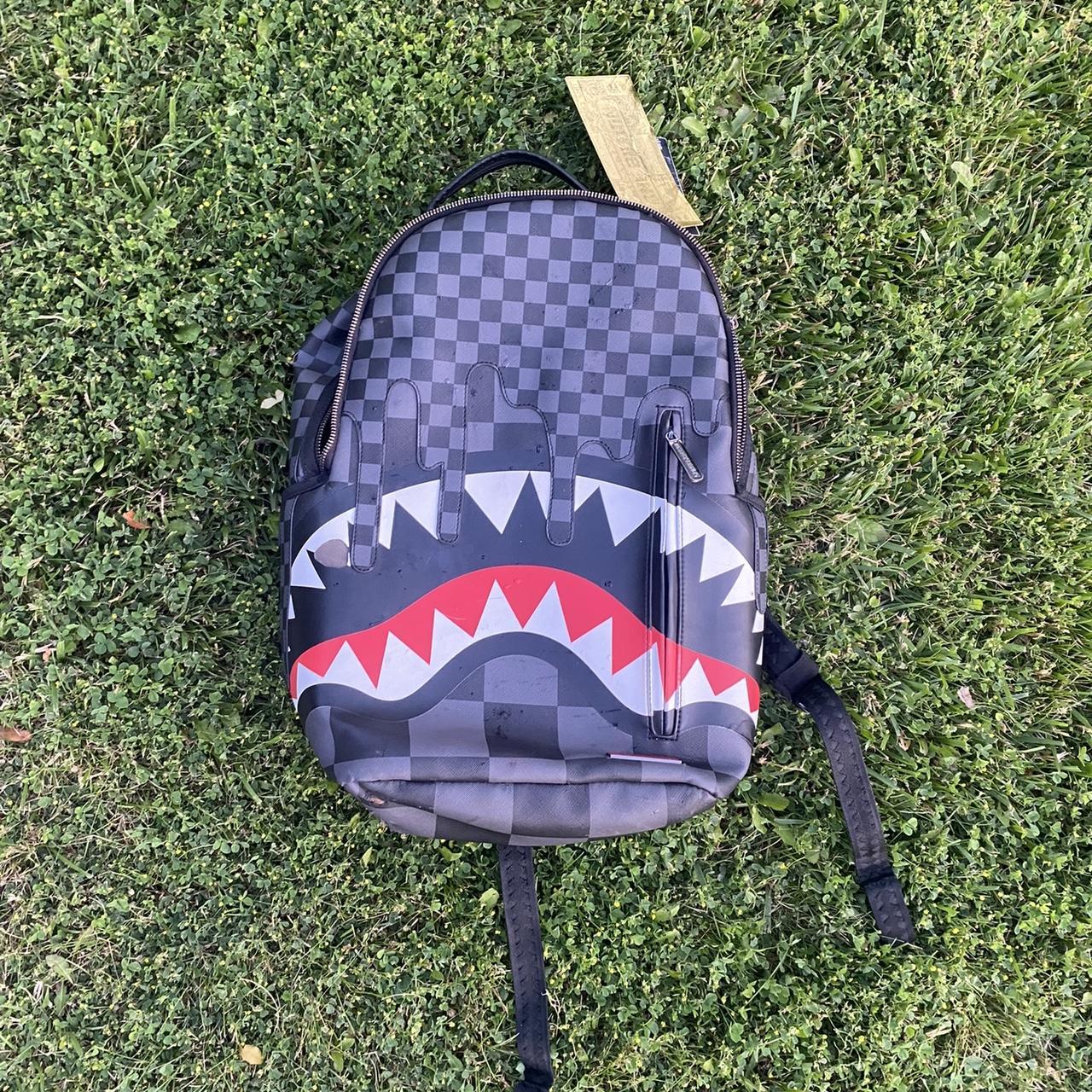 spray ground black gray suharto other backpack... - Depop