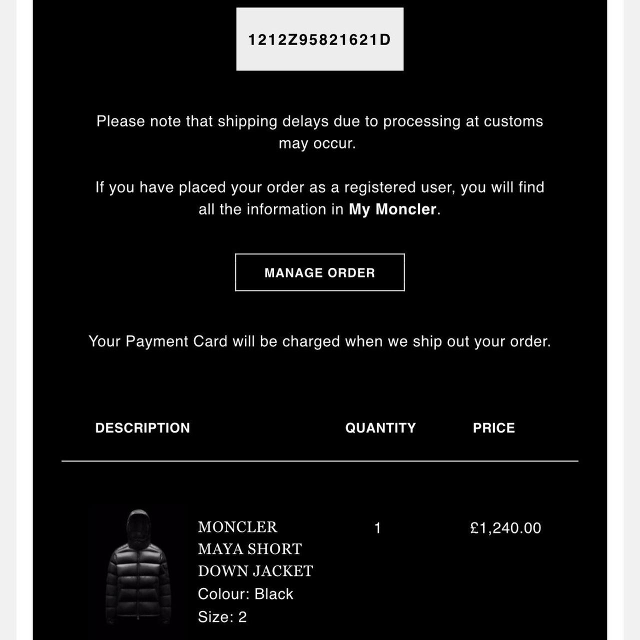 MONCLER MAYA •Authentic & scannable with receipt +... - Depop