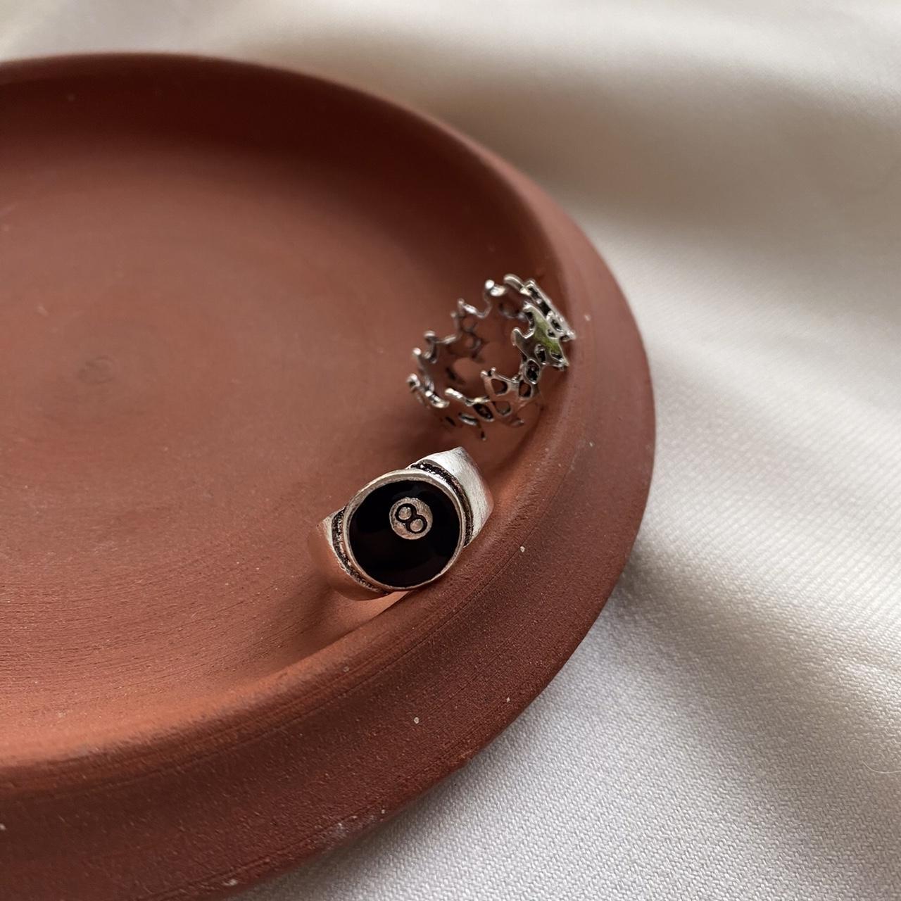 8ball and flame y2k statement ring set 🦋Buy 3 get a... - Depop