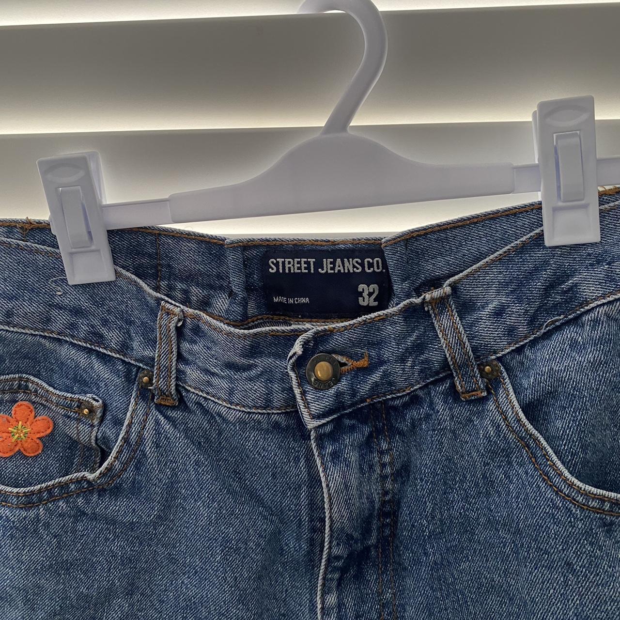 patch work denim jorts size 32 (could fit... - Depop