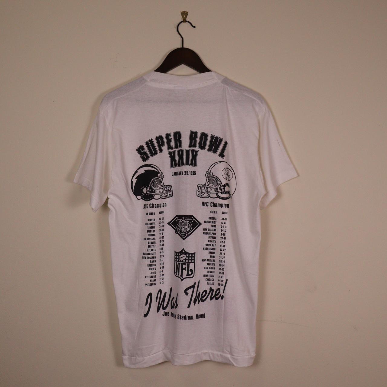 Vintage Official Super Bowl XXIX 49ers vs Chargers T... | Depop