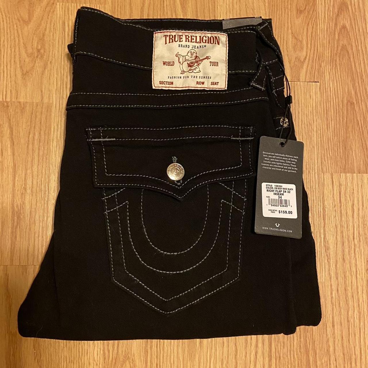 True Religion Black jeans New with tags Size 34-... - Depop