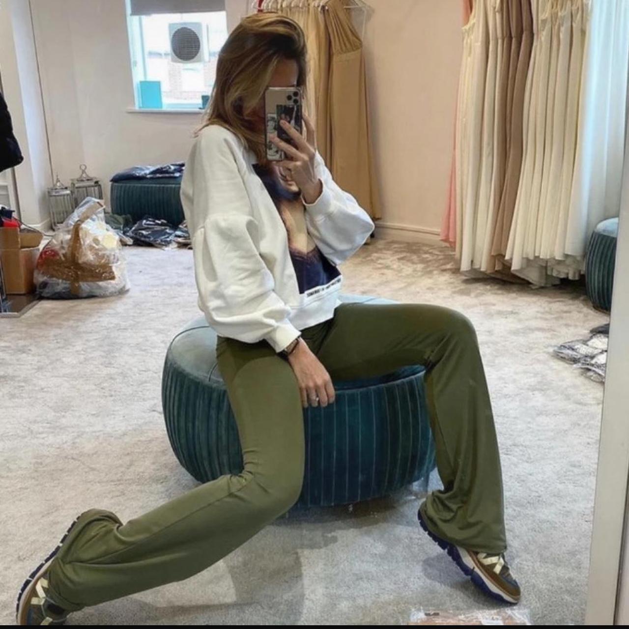 JAYDE flares khaki XS - Depop