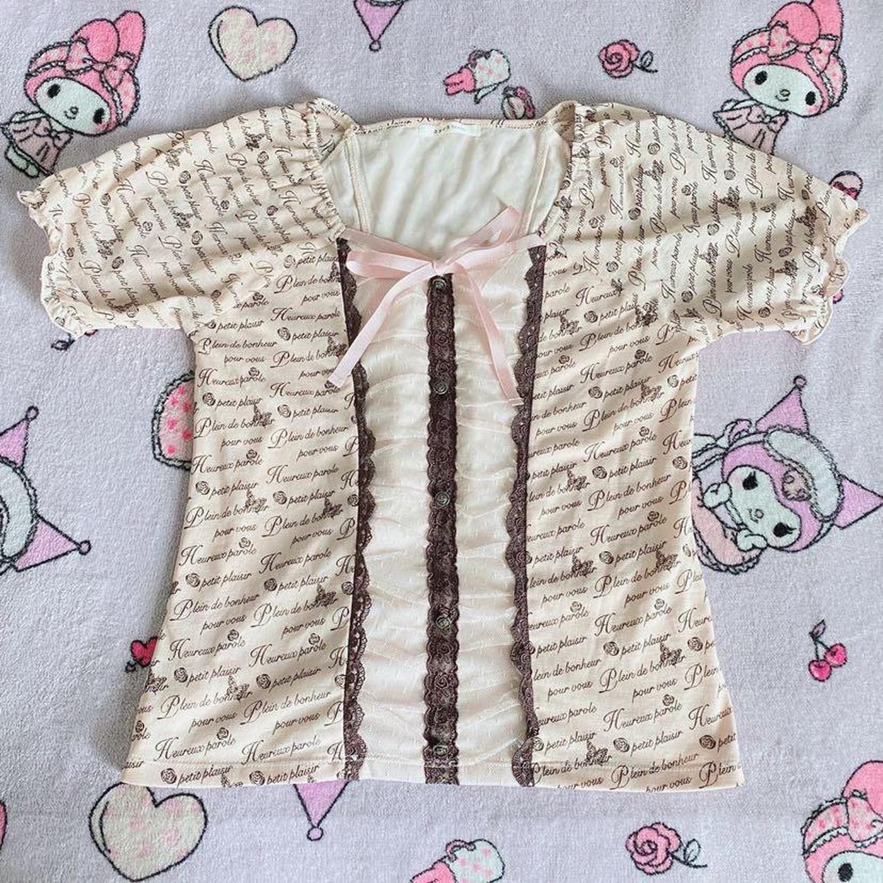 ⋆ Pink Axes Femme script top ⋆ Features dark brown... - Depop